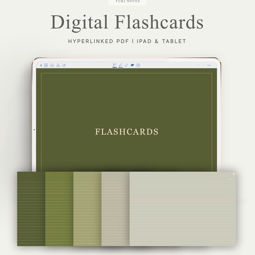 125 Digital Flashcards Hyperlinked PDF Lined Grid Dotted - Etsy