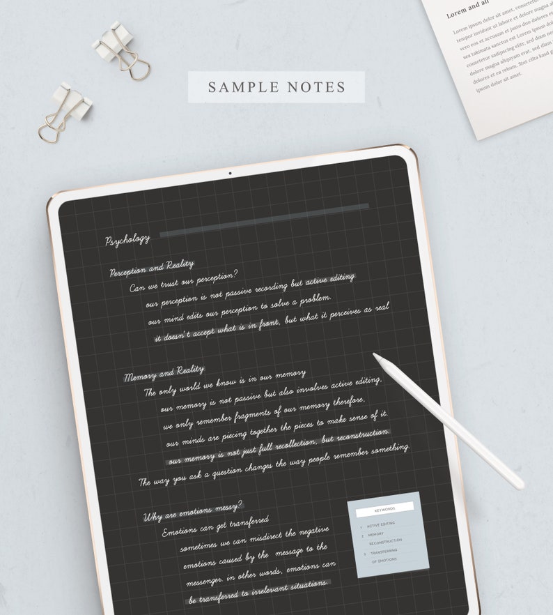 Wide Ruled Notepad | Digital Notebook | Goodnotes Template | Hyperlink ...
