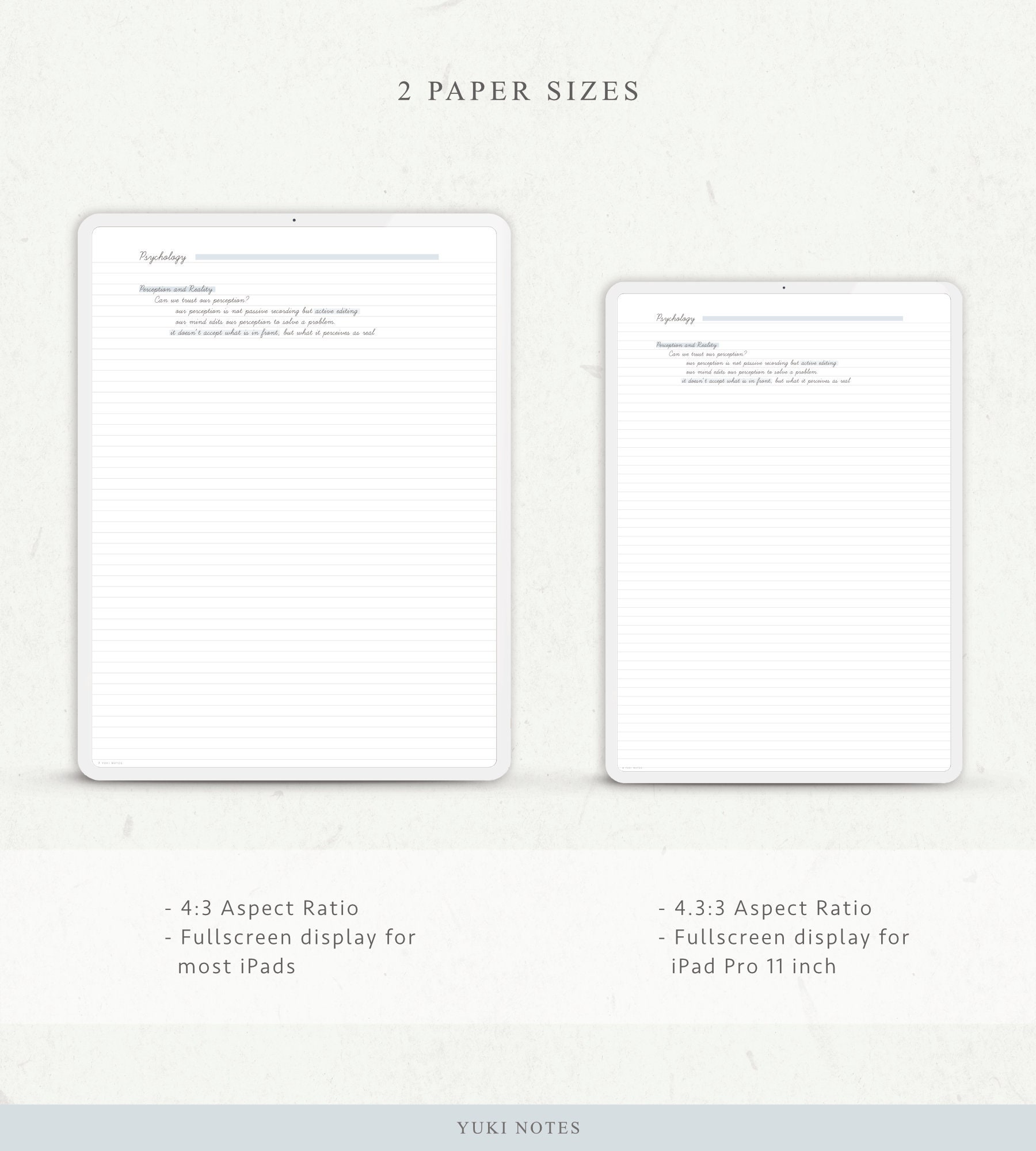 Narrow Ruled Notepad | Digital Notebook | Goodnotes Template ...