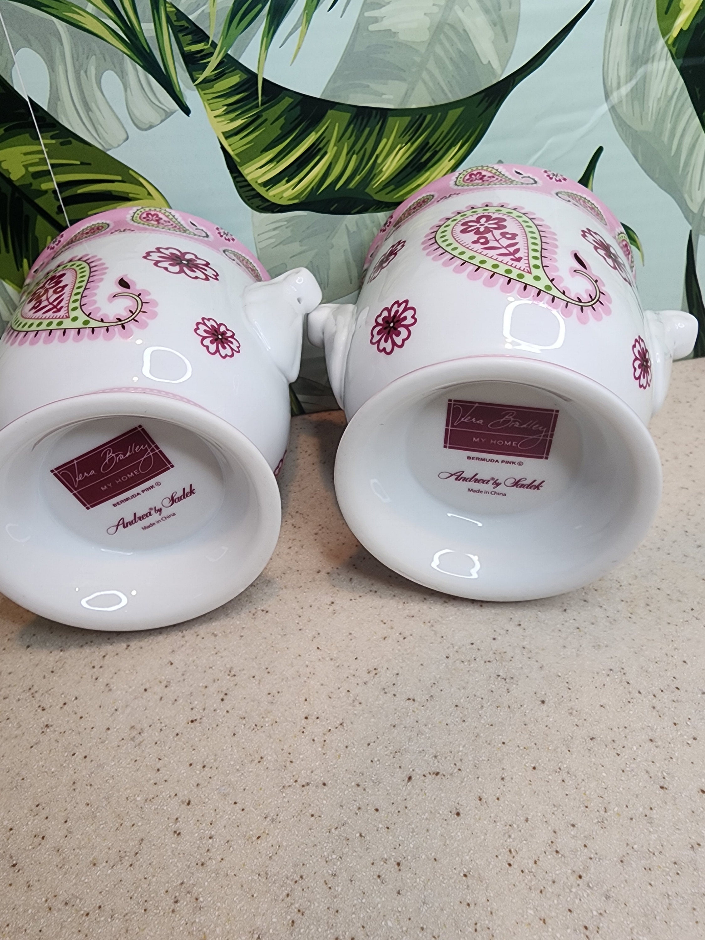 Vera Bradley Bermuda Pink Paisley Coffee Cup My Home Tea Vase -vintage ...