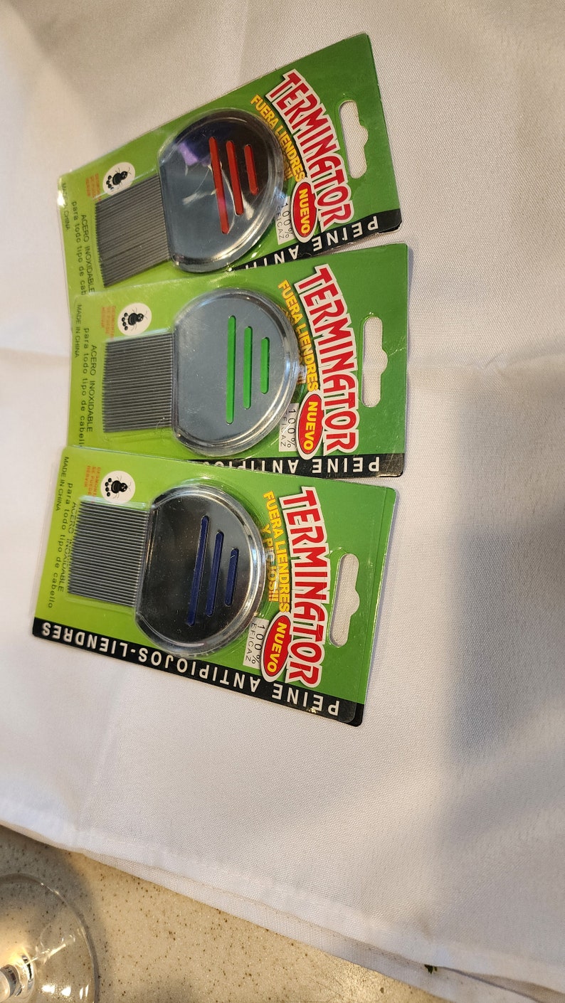 3 Headlice Terminator Comb lice Remobal Comb bug Comb Removal No More ...