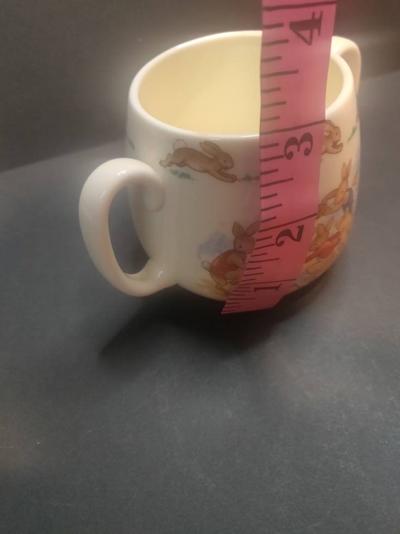 Bunnykins Double Handle Cups Rabbit Pattern Royal Dulton English Nfine ...