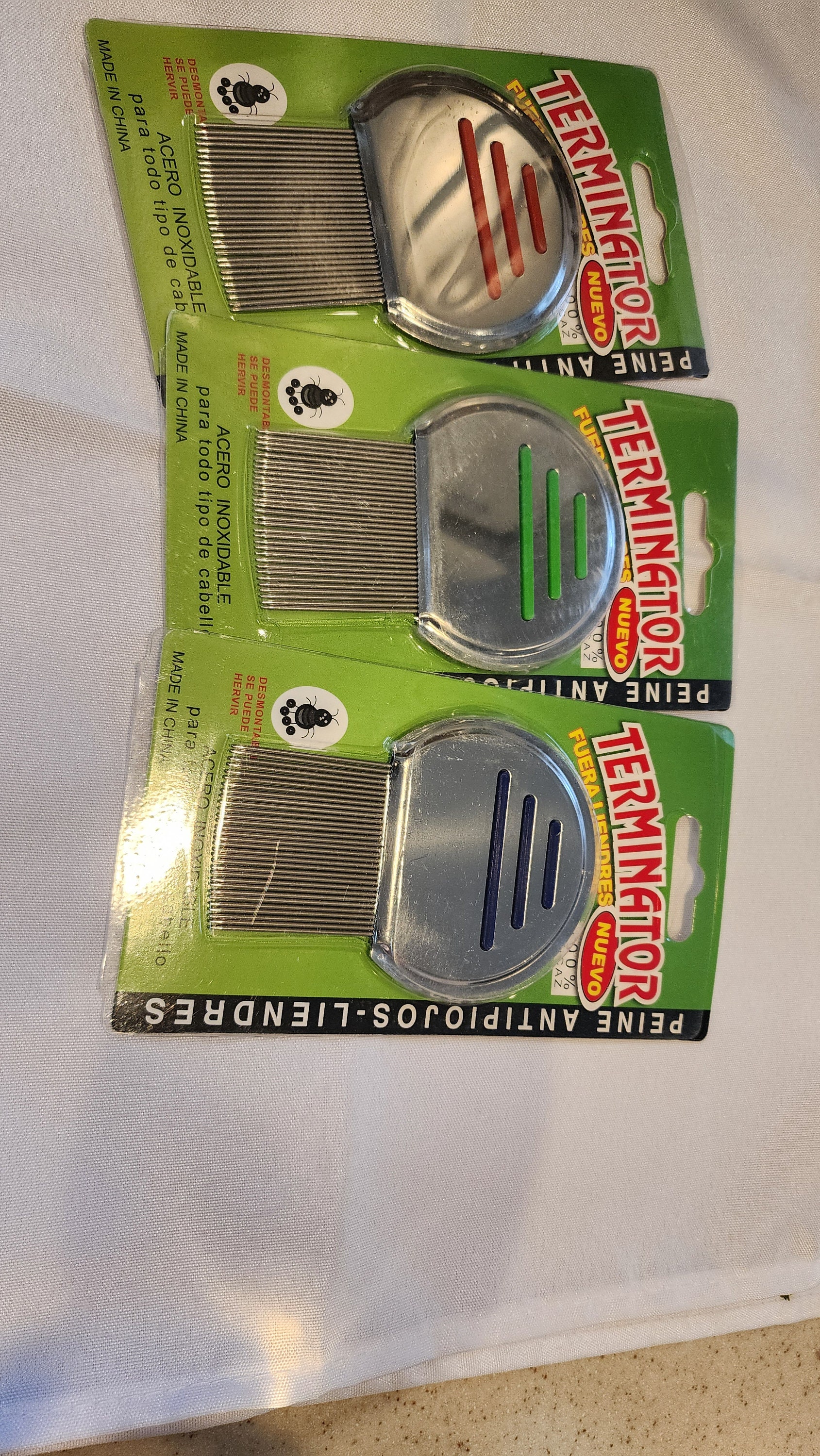 3 Headlice Terminator Comb -lice Remobal Comb -bug Comb Removal - No ...