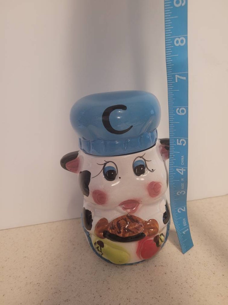 Vintage Cow Cooking Cookie Jar - Etsy