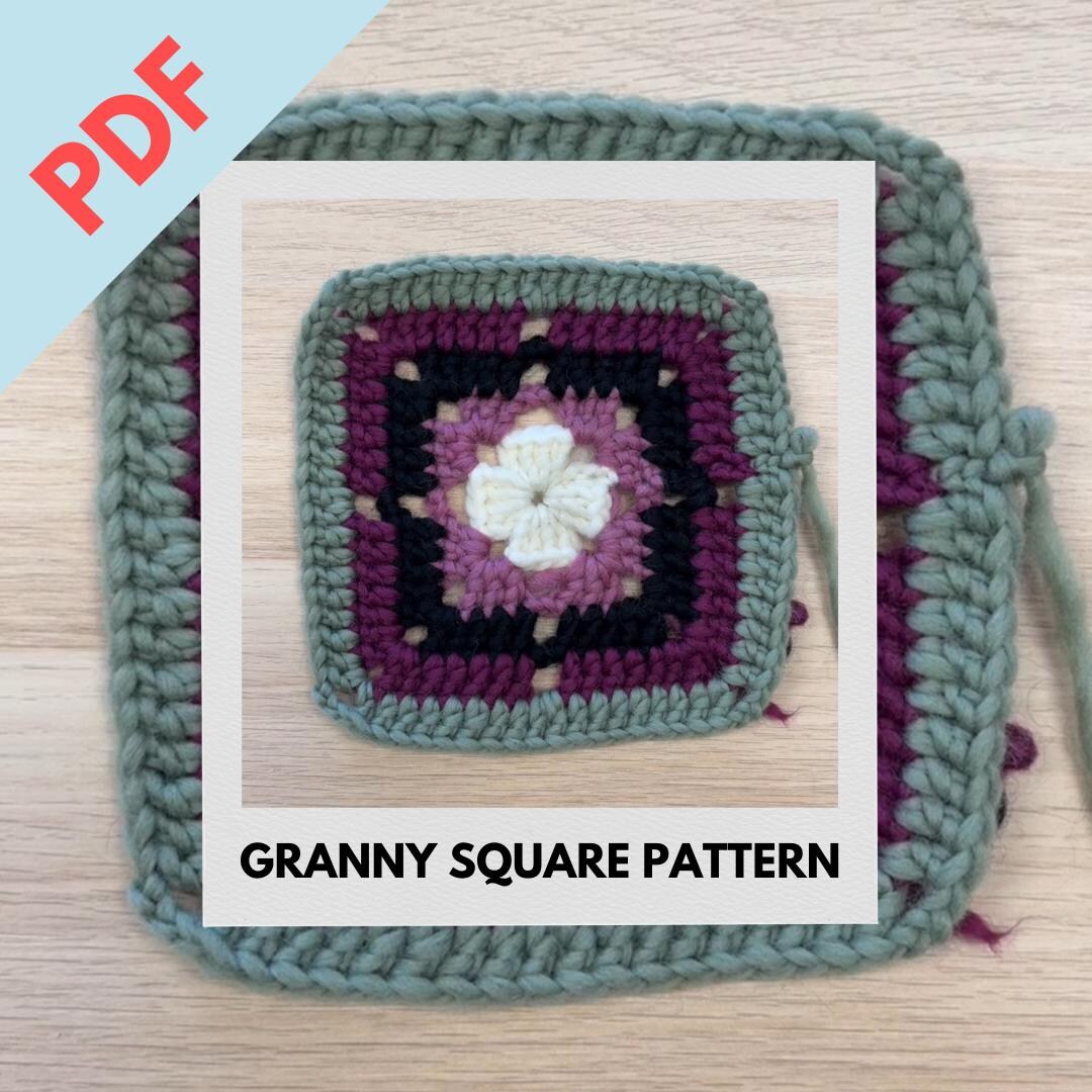 PDF 1 Granny Square Pattern Easy Tile - Etsy