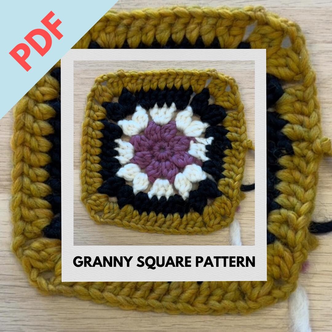 PDF 12 Granny Square Pattern Easy Tile - Etsy
