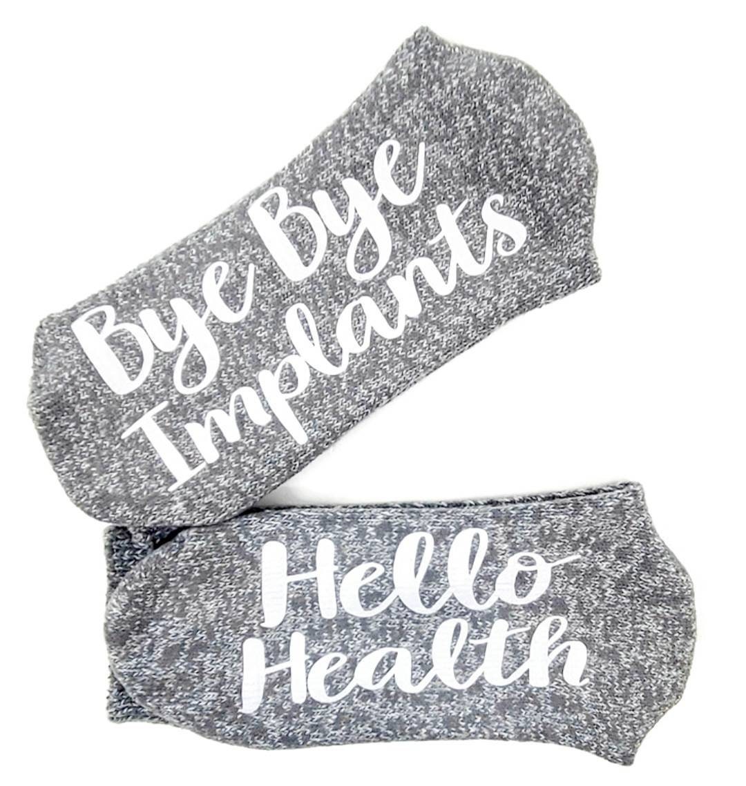 Explant Socks, BII, Bye Bye Implants Hello Health - Etsy