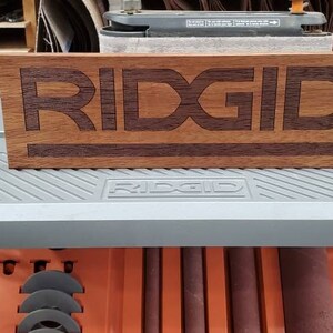 Ridgid Wall Sign Decor/garage Shop Woodshop Wooden Engraved Sign/wall ...
