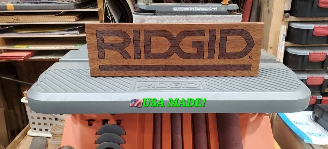 Ridgid Wall Sign Decor/garage Shop Woodshop Wooden Engraved Sign/wall ...