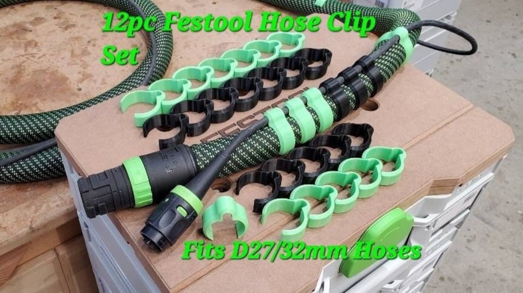 12-pc Green Festool German Tool Co D27/32mm Cable Hose Clip Set ...
