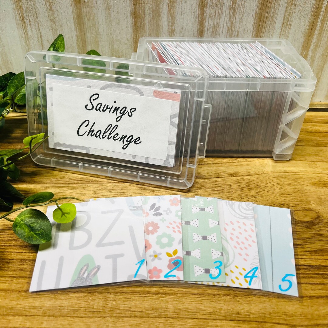 100 Envelope Savings Challenge Box in "darling Deerest", Money Saving ...