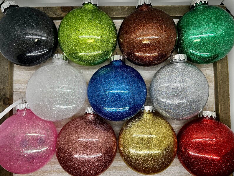 Blank Glitter Ornaments, 100 Mm 3.94 Disc Shaped PET Ornaments, Ready for Vinyl/paint DIY Blanks ...