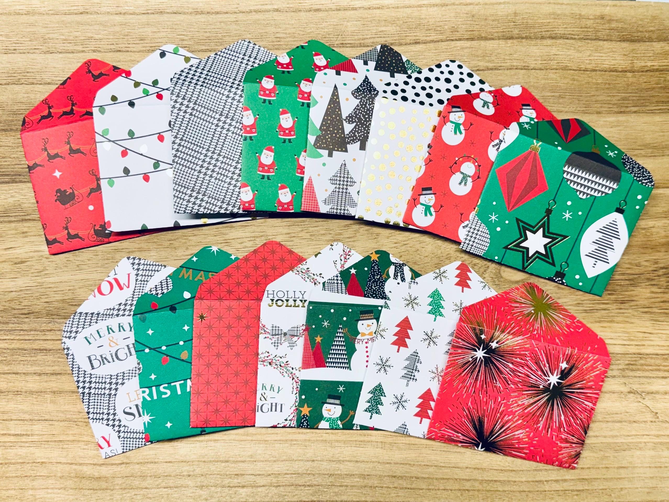 5 Pack Christmas Gift Card Envelopes | Mini Note Card | Merry & Magical ...