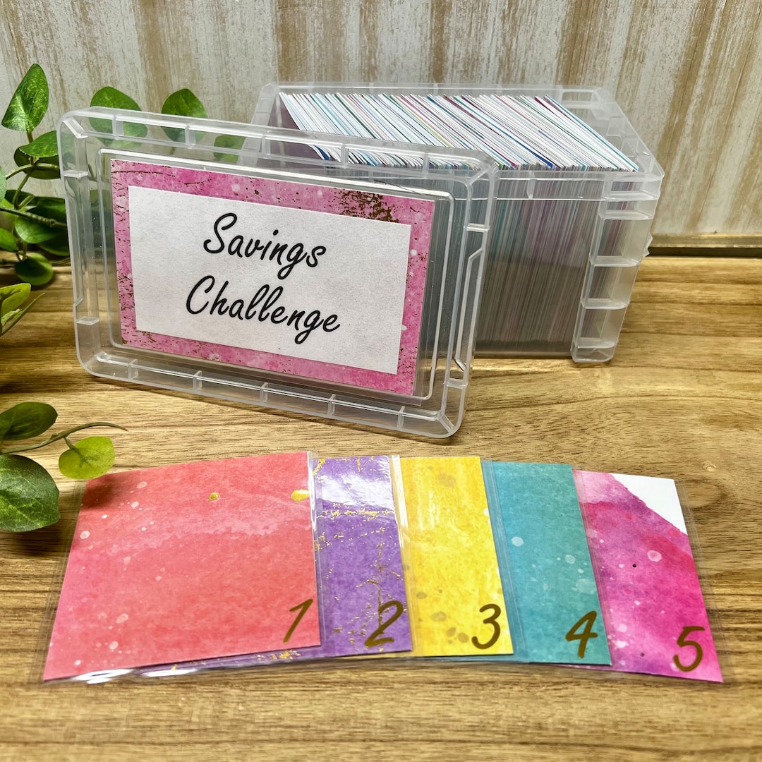 100 Envelope Savings Challenge Box in "paint Shop", Money Saving Kit ...