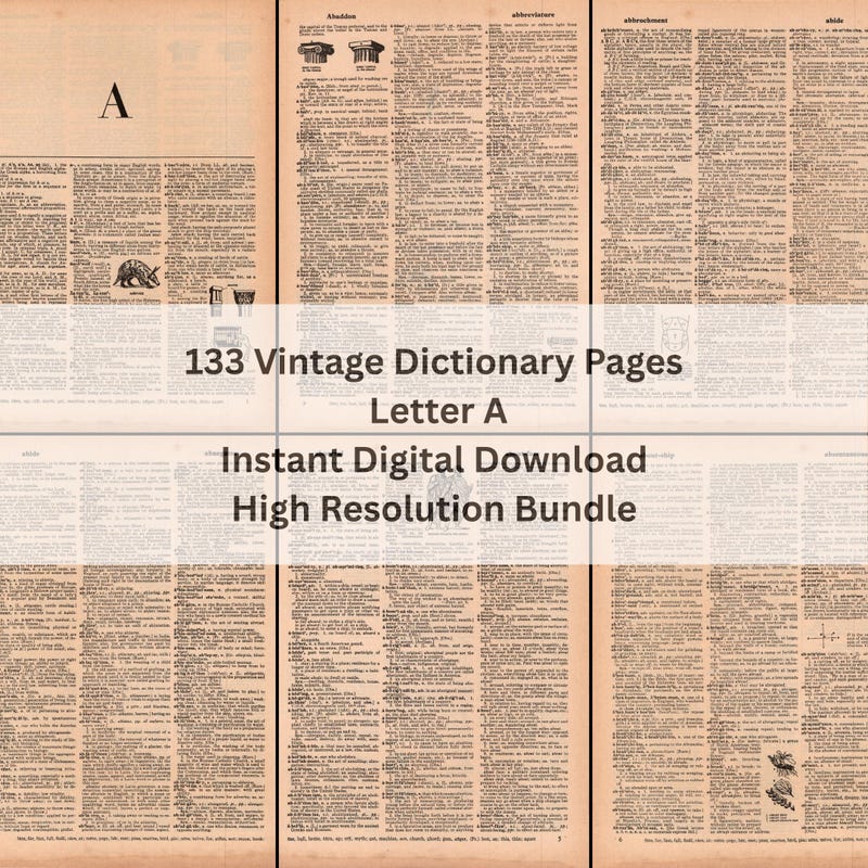 Dictionary Page - Etsy