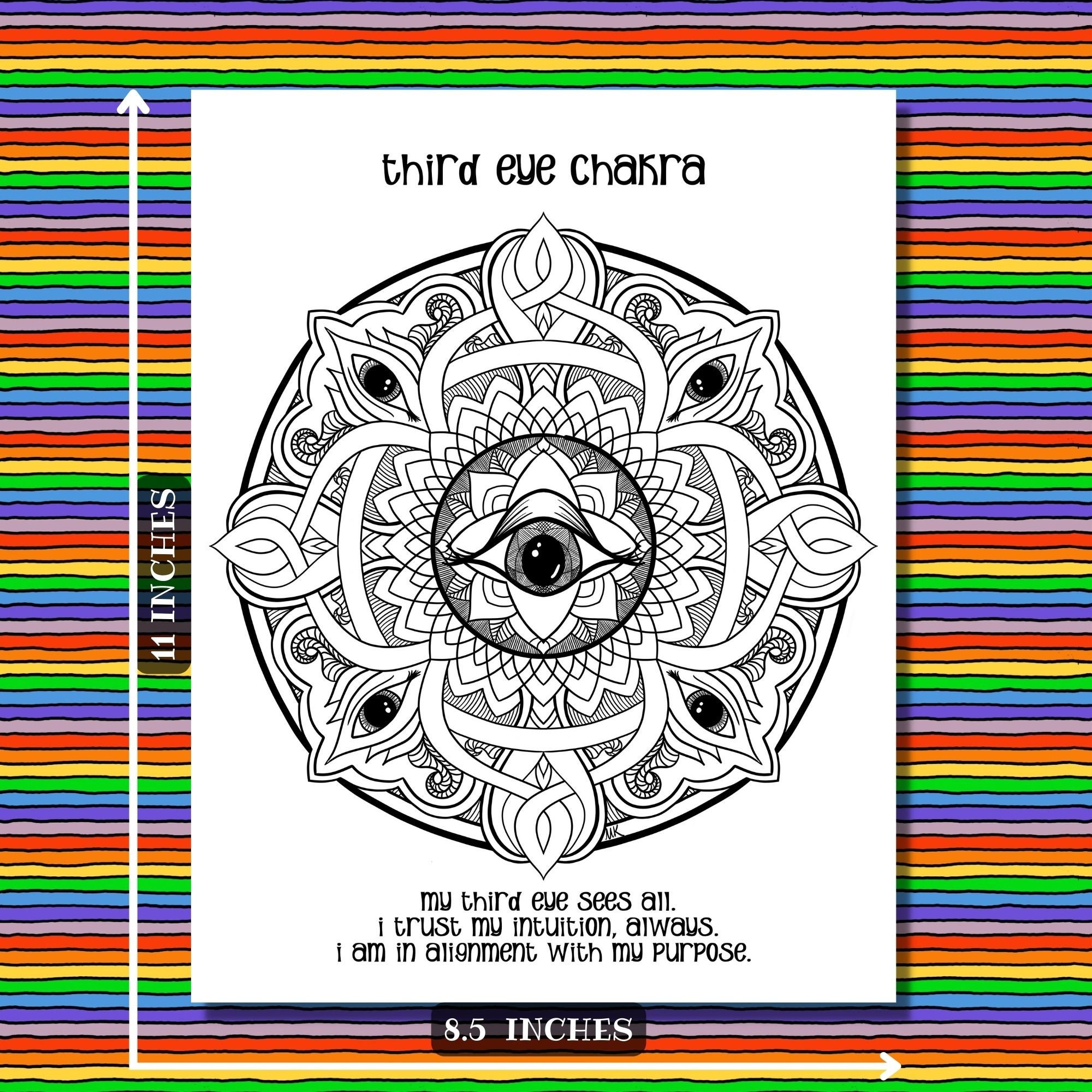 Chakra Affirmations Coloring Pages, Instant Download, I Am Affirmations ...