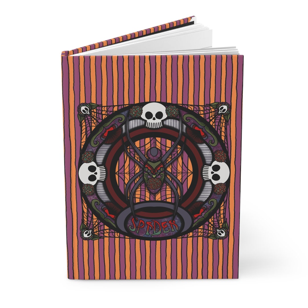 Spider Journal, Halloween Notebook, Hard Cover, Matte Cover, Grimoire ...