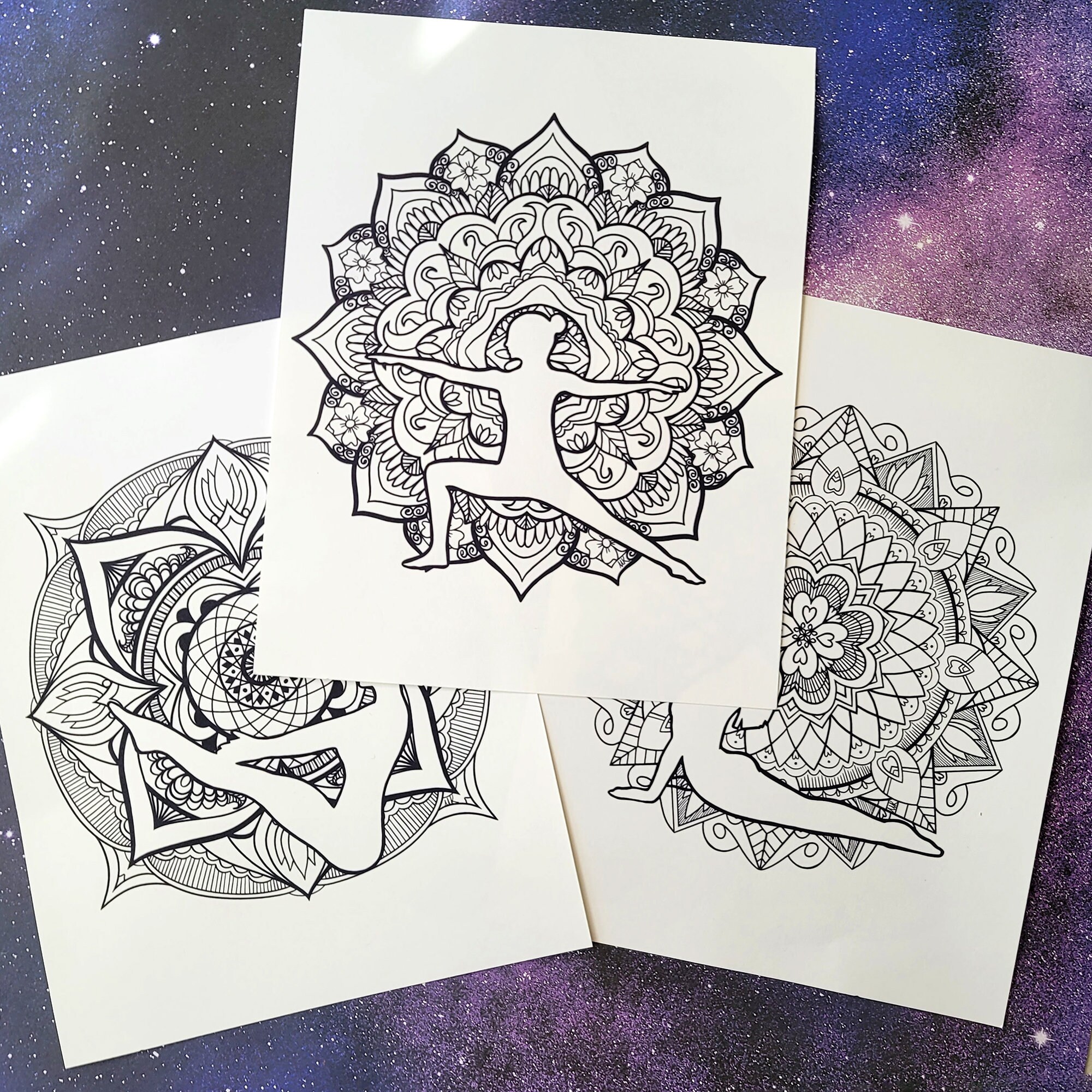Seven Chakra Yoga Coloring Page Set, Instant Download, Yoga Poses ...