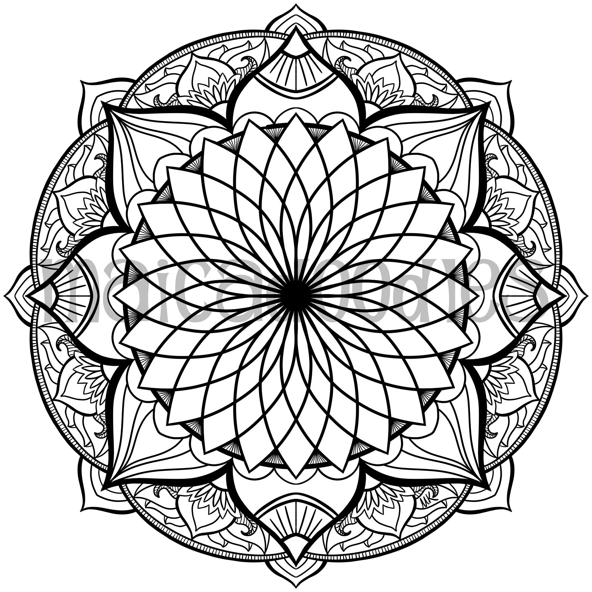 Chakra Mandala Coloring Pages, Seven Chakra Designs, Digital Download ...