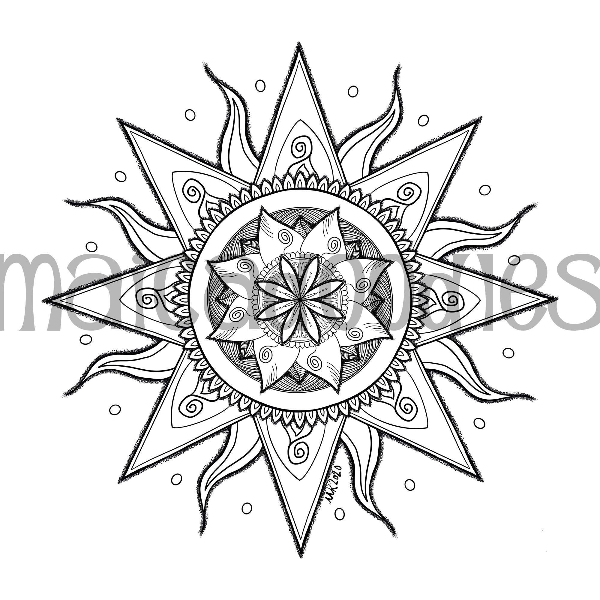 Coloring Page 'sunny', Instant Download, Print at Home, Sun Coloring ...