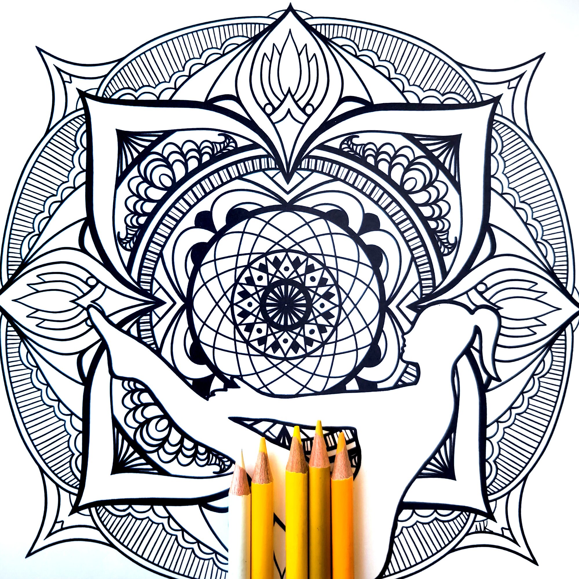 Solar Plexus Chakra 'strive' Coloring Page Instant Download Print at ...