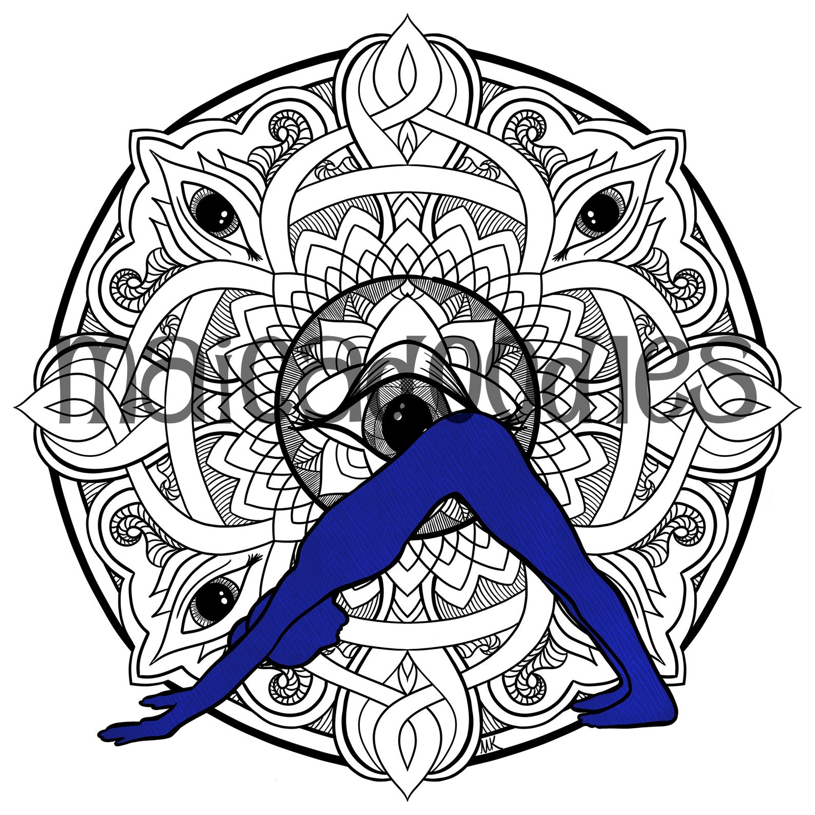 Third Eye Chakra 'see' Coloring Page Instant - Etsy