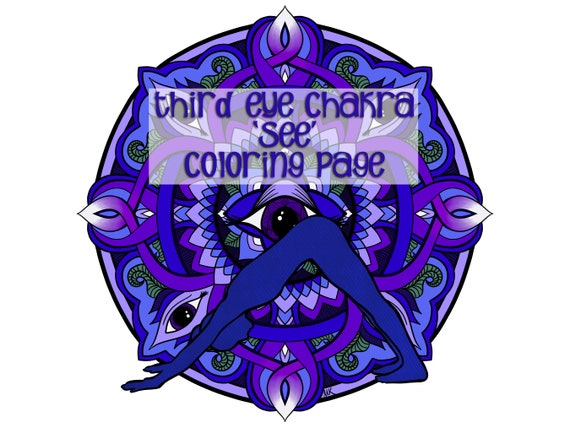 Third Eye Chakra 'see' Coloring Page Instant Download | Etsy