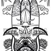 Coloring Page'third,' Instant Download, Print at Home, Nature Hamsa ...