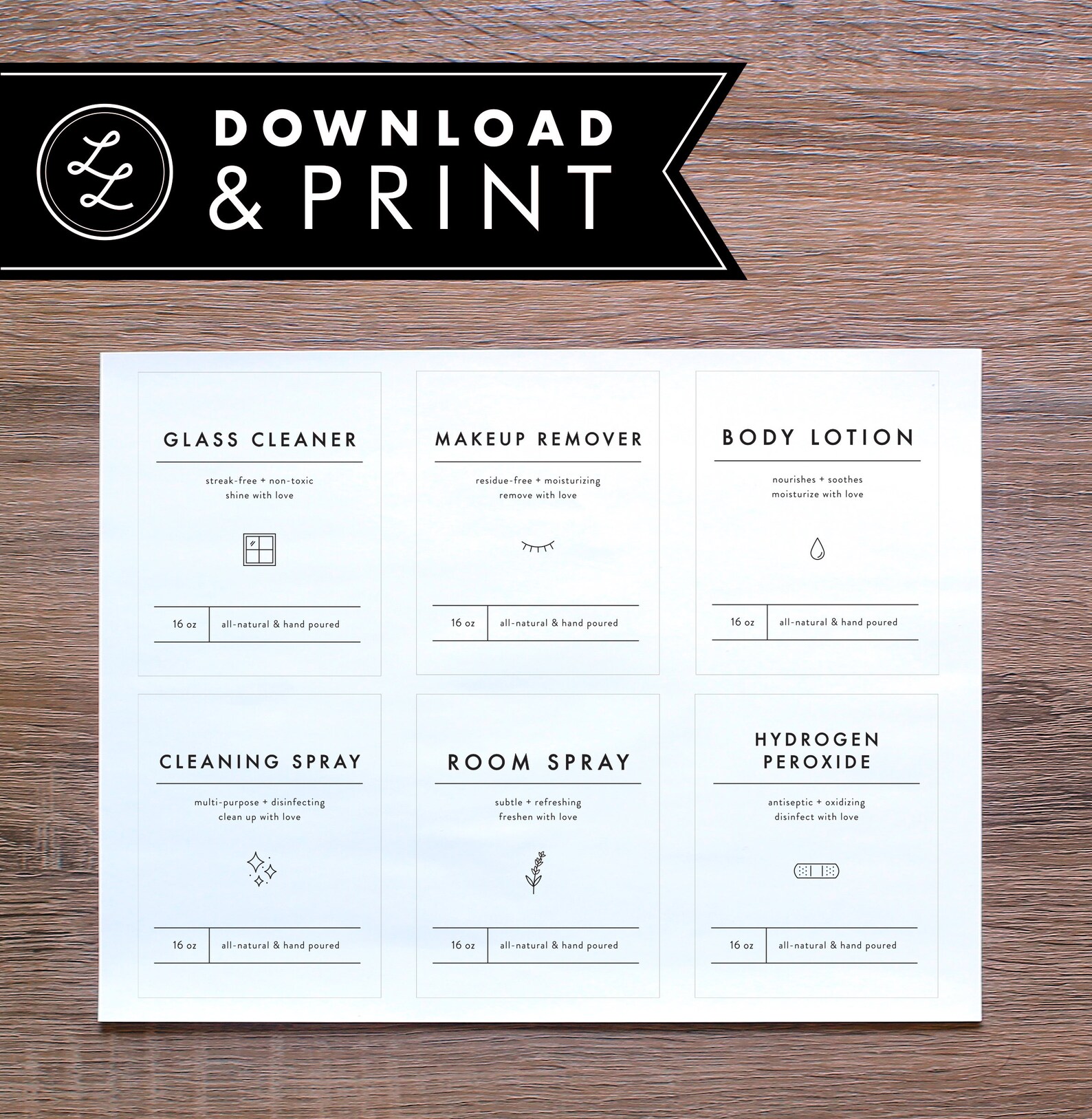 Minimalist Printable Dispenser Labels, Minimal Design Soap Dispenser ...