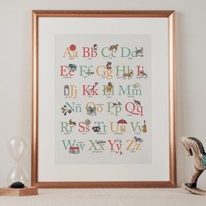 Printable Classic Vintage Style Alphabet Poster, Classic Abcs Print ...