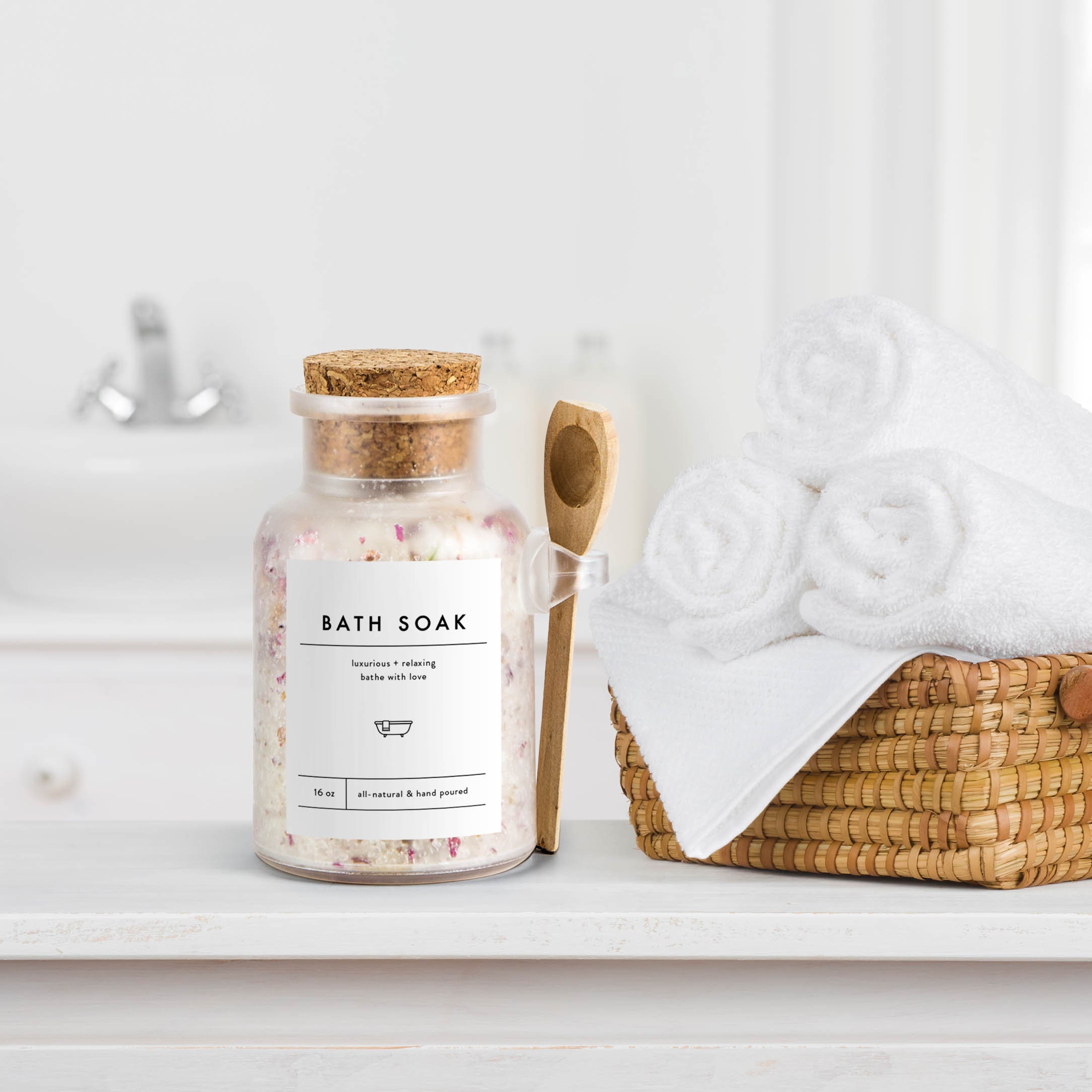 6 Pack Minimalist Vanity Bathroom Printable Labels Minimal - Etsy