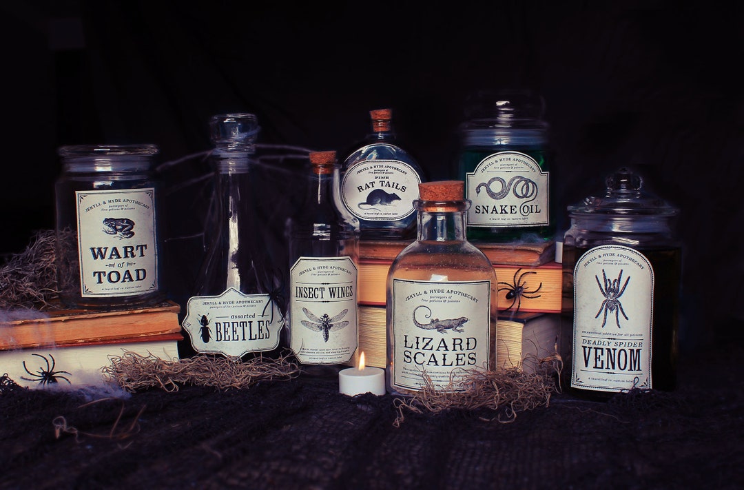 Halloween Apothecary Labels, Creepy Crawlers Stickers (digital Download ...