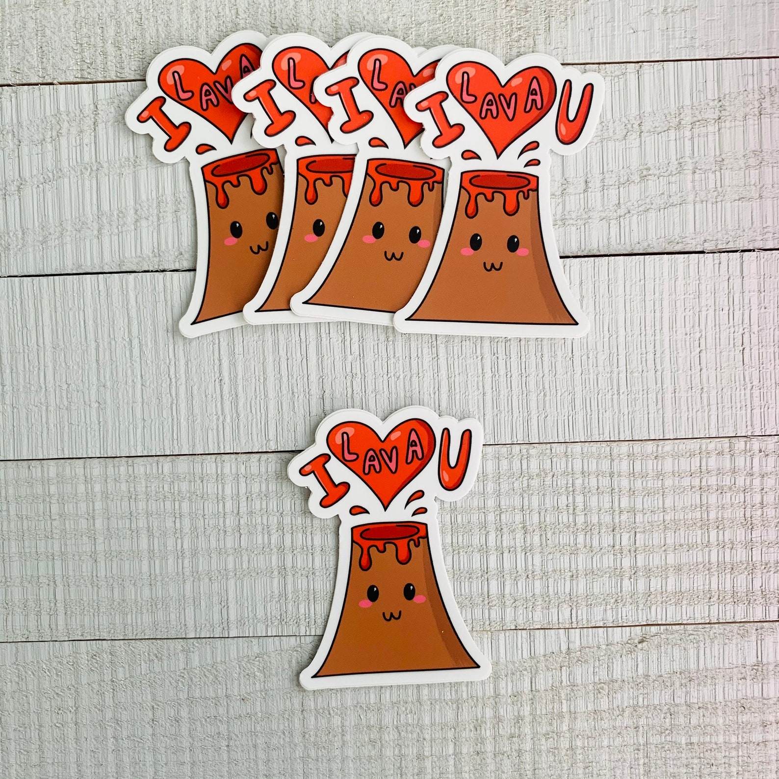 I Lava You Weather Proof Sticker Cute Valentine Day Pun - Etsy