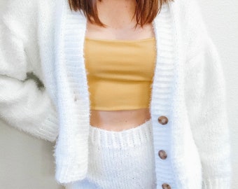 Knitting Pattern Lana Lounge Set Knit Top and Shorts Set - Etsy