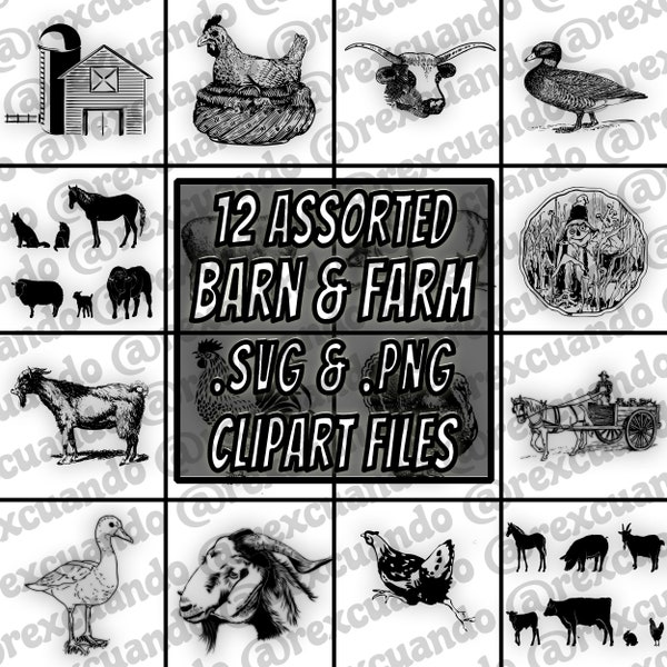 Barnyard Clip Art - Etsy