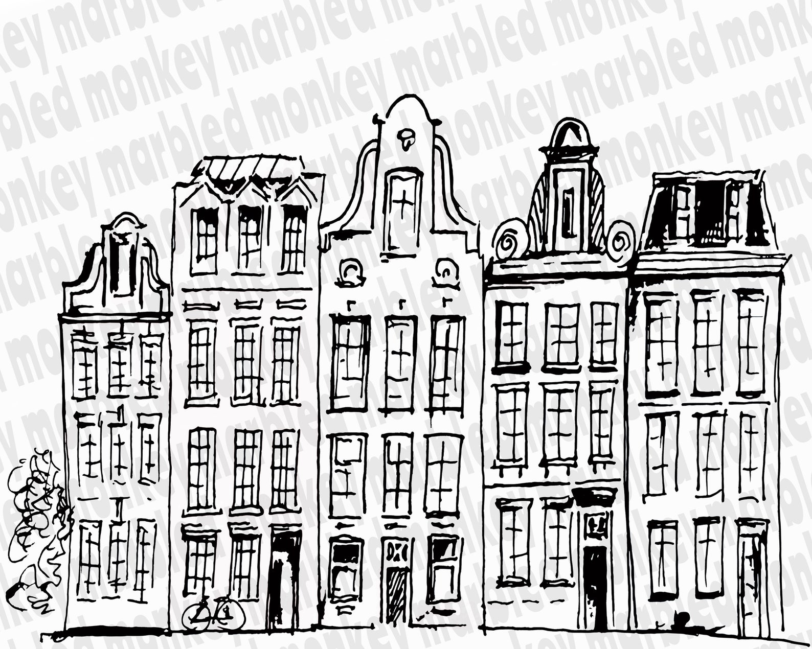 Printable Amsterdam Coloring Page Adult Coloring Sheet - Etsy