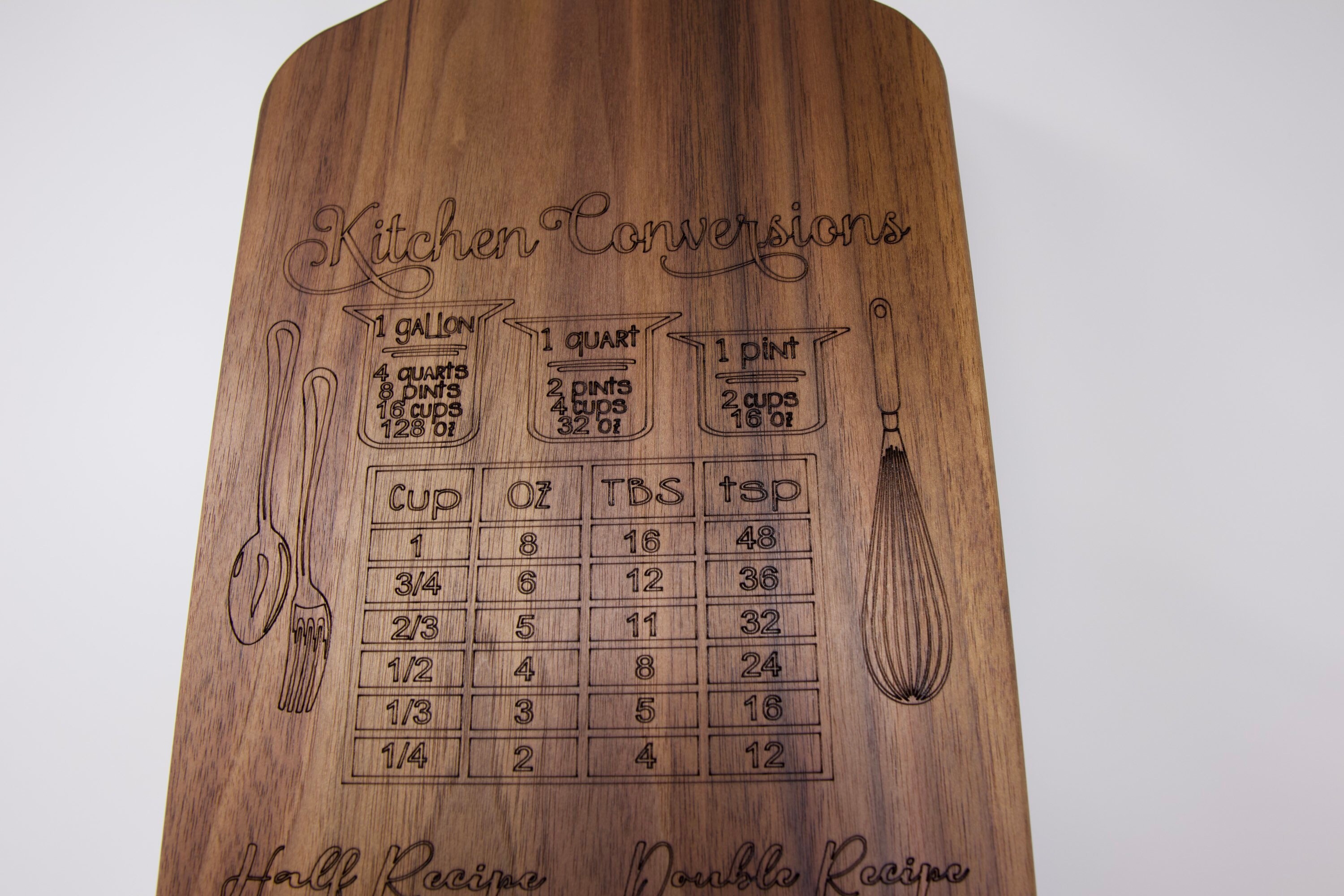 Large Kitchen Conversion Cutting Board - Etsy