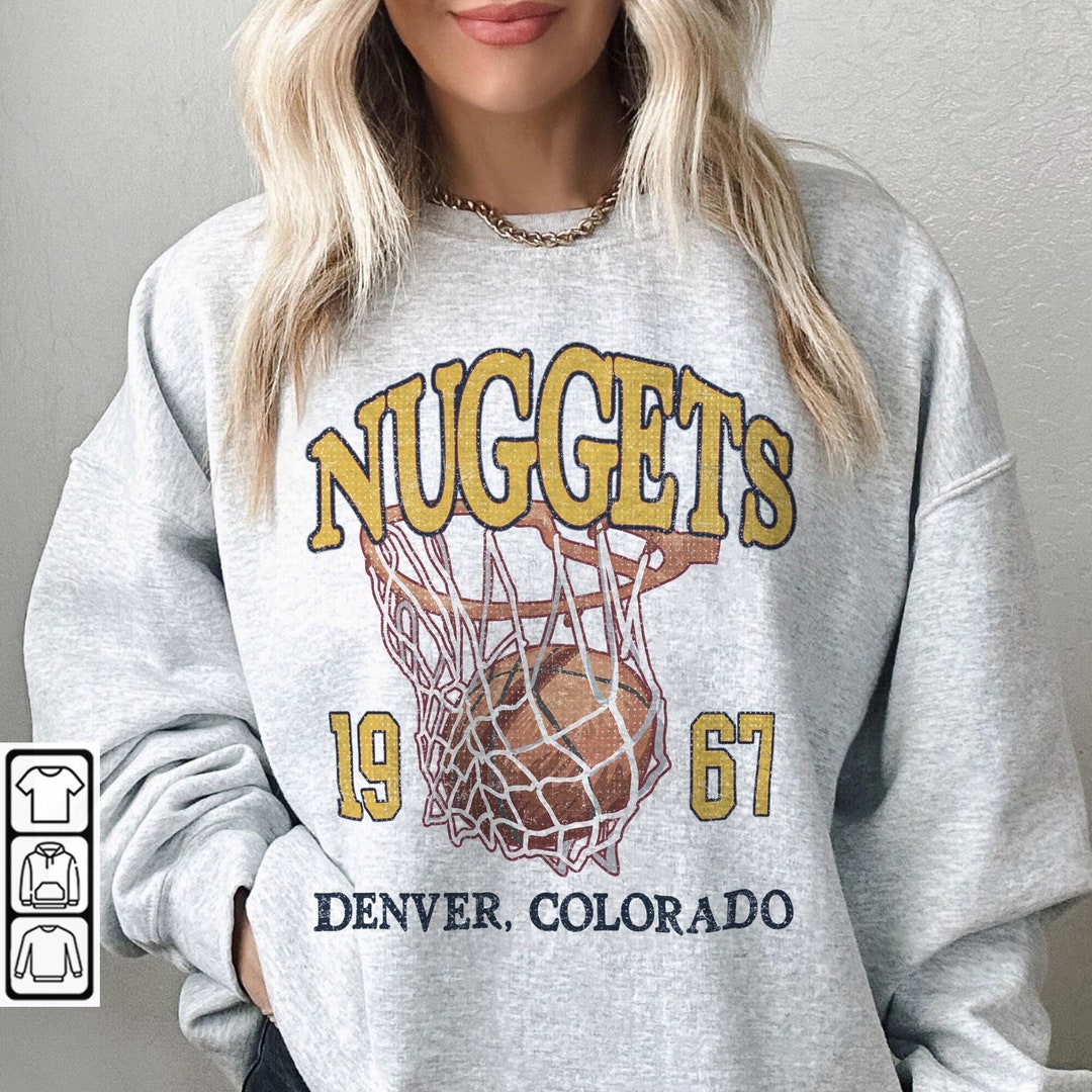 Denver Basketball Vintage Shirt, Nuggets 90s Basketball Graphic Tee ...