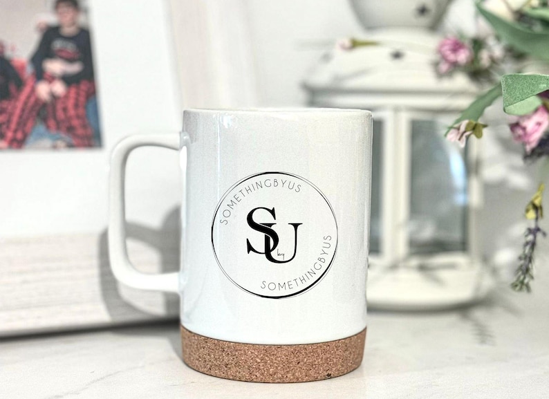 Custom Logo Mug - Personalized Photo Mug With Splash Proof Lid and Cork ...