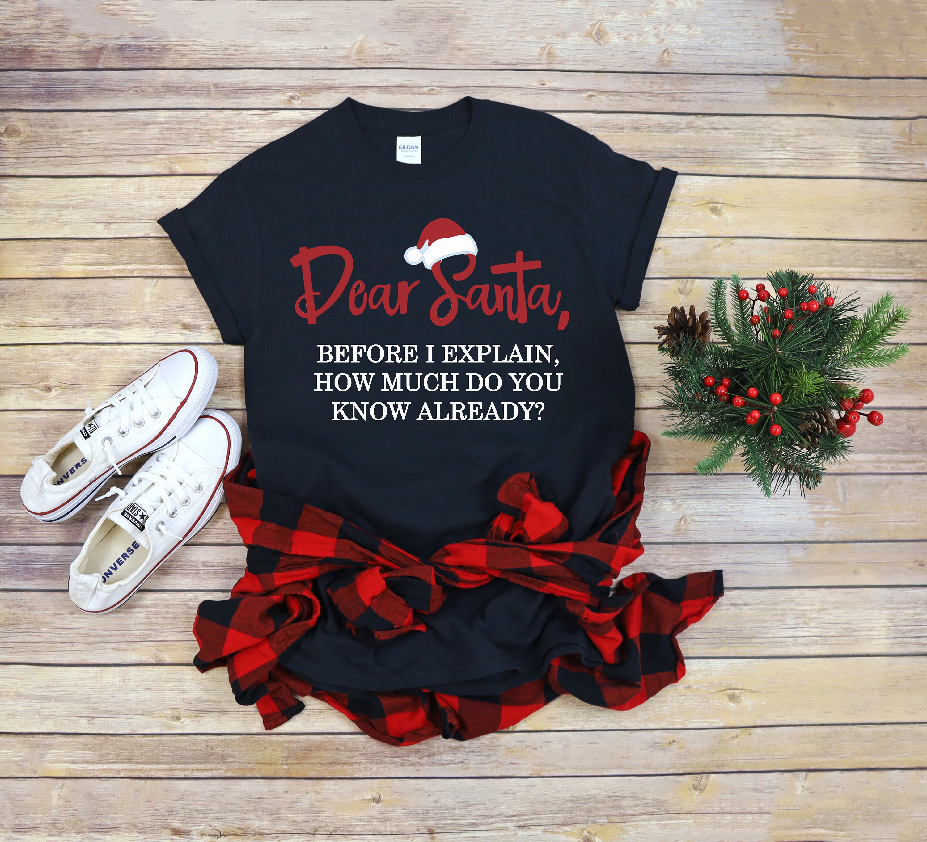 Dear Santa T-shirt Christmas Shirts Merry Christmas - Etsy