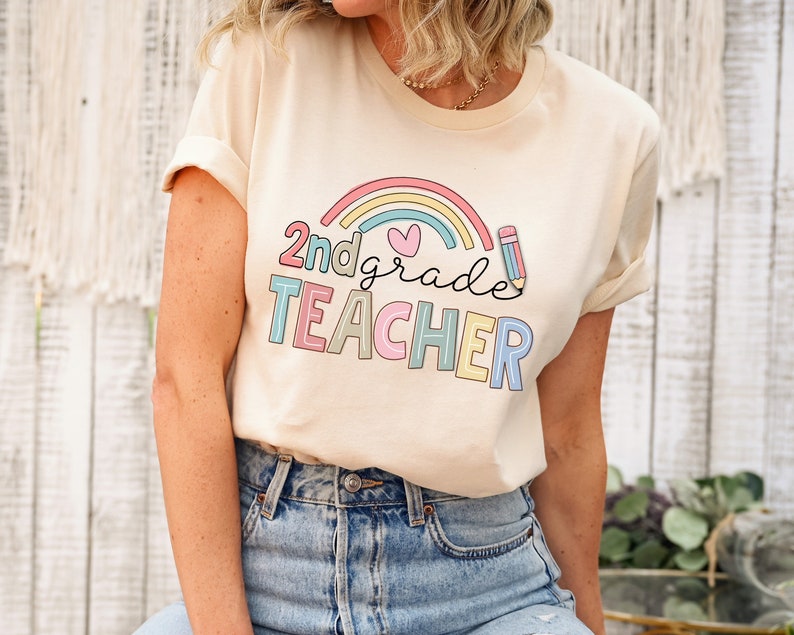 Second Grade Teacher Shirt | Teach Them Love Them 1st Grade Shirts ...