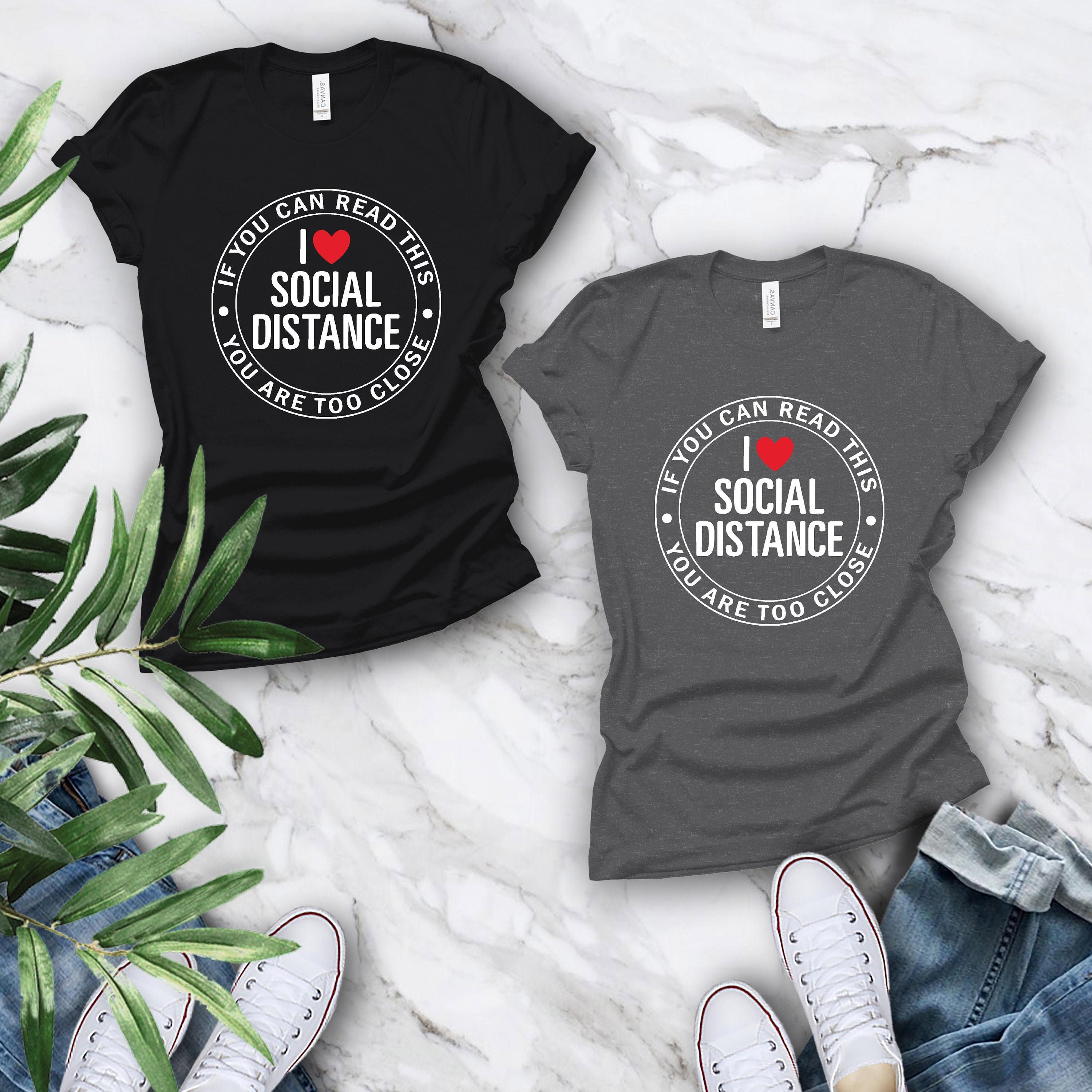 I Love Social Distance T-Shirt Quarantine Shirt Social | Etsy