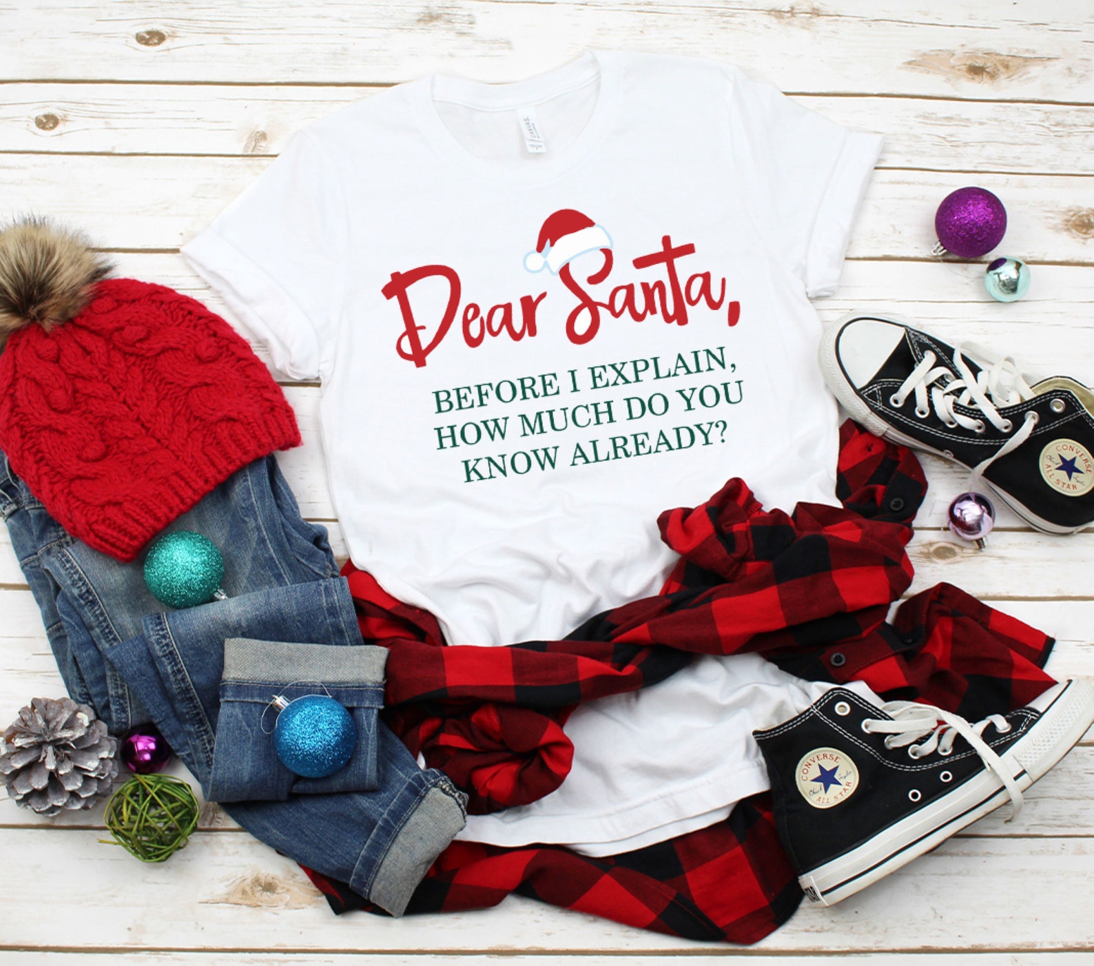 Dear Santa T-shirt Christmas Shirts Merry Christmas - Etsy