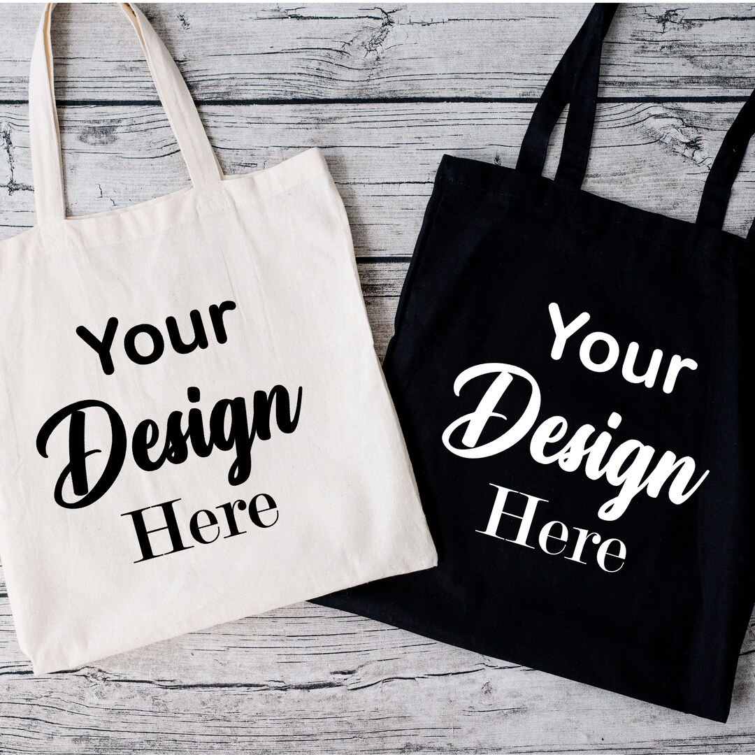 Custom Design Tote Bag, Personalized Custom Canvas Tote, Customized ...