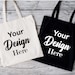Custom Design Tote Bag, Personalized Custom Canvas Tote, Customized ...
