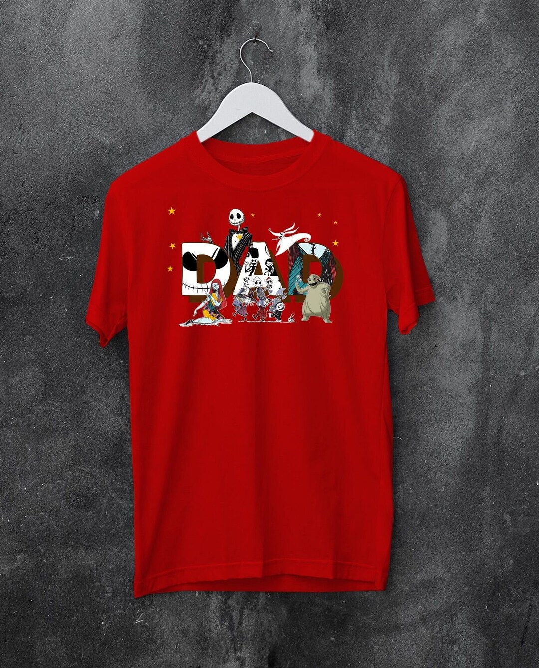 Jack Skellington Character Dad Shirt, Funny Fathers Day T-shirt ...