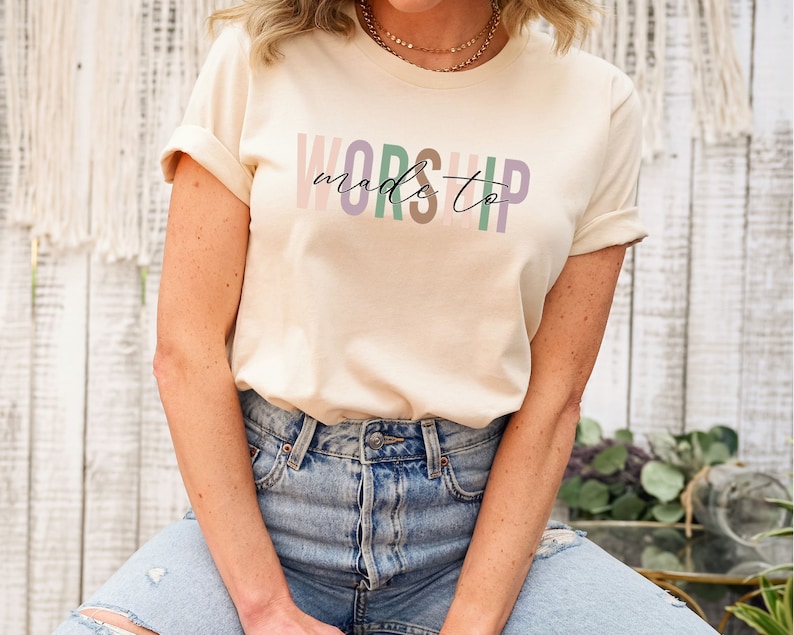 Made to Worship Shirt, Religious Shirt, Church Outfit, Prayer Shirt ...