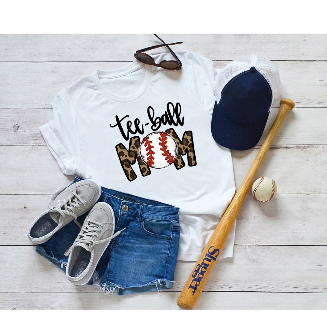 Leopard T-ball Mom Shirt, Game Day Outfit - Etsy