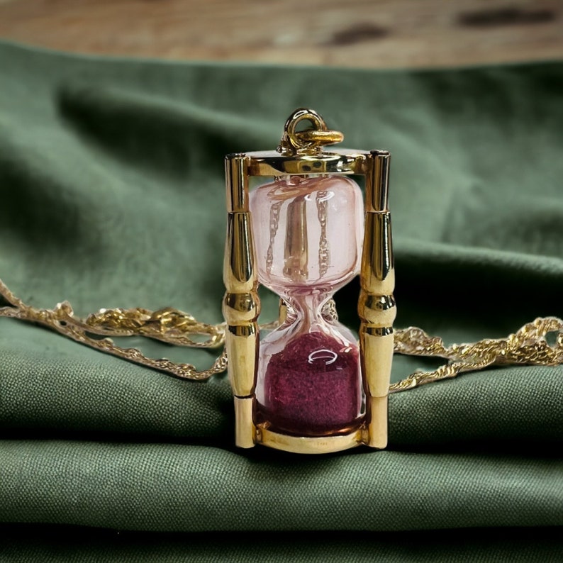 14k Gold Ruby Hourglass Necklace 18 Hourglass Pendant - Etsy
