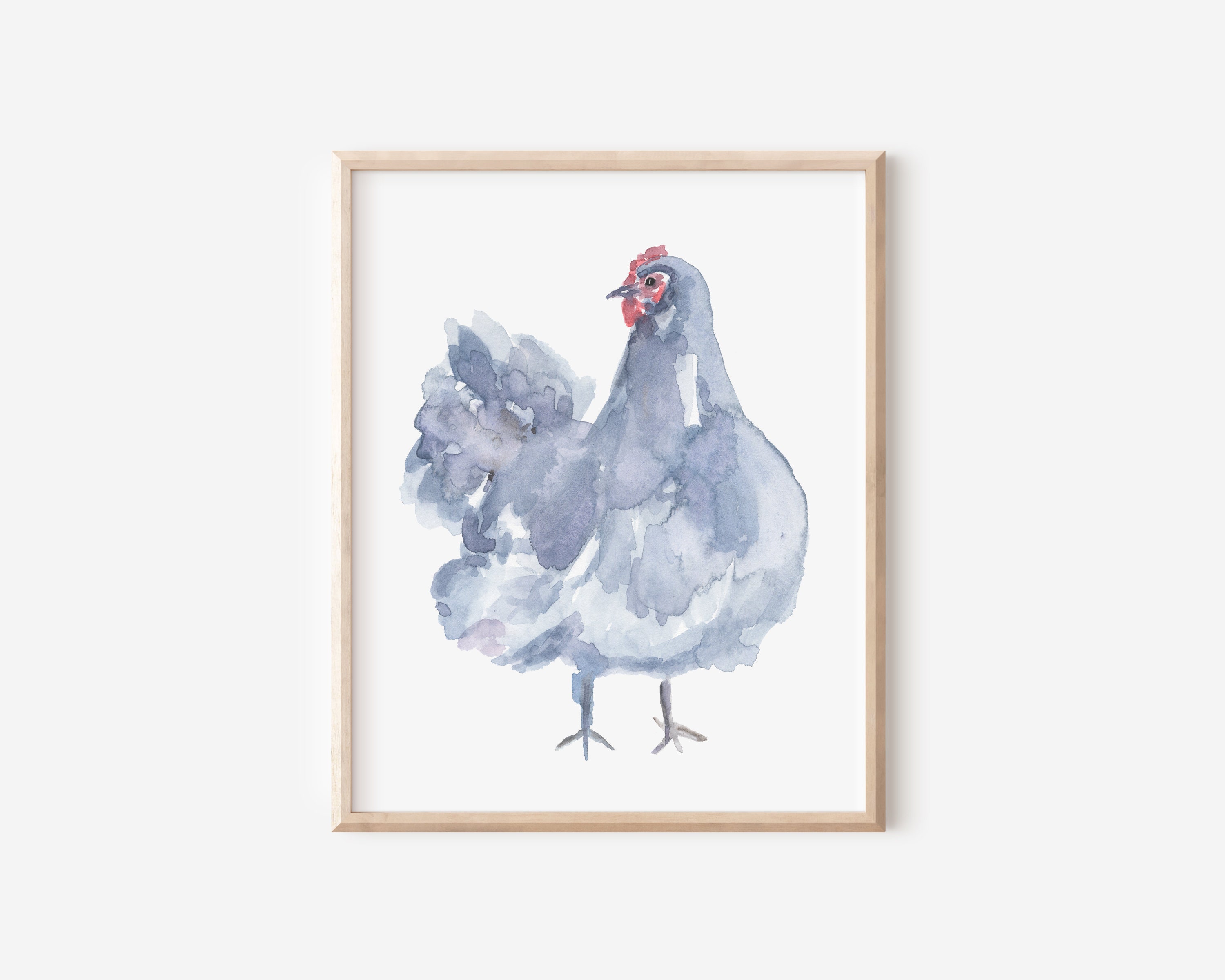 Chicken Art Print Chicken Watercolor Nursery Wall Art - Etsy